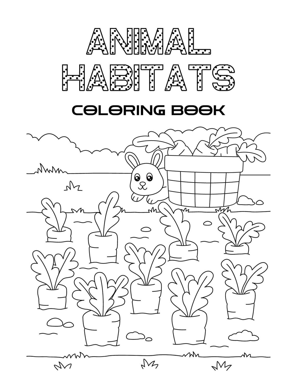 Animal Habitats Coloring Book for Kids | Fun and Educational Wildlife ...