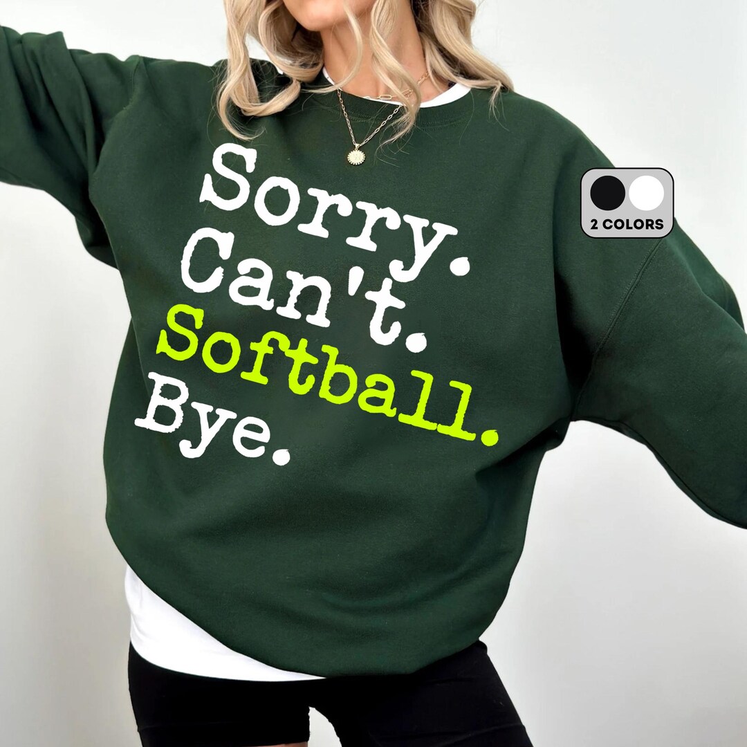 Sorry. Can't. Softball. Bye Png, Retro Softball Png, Softball Png ...