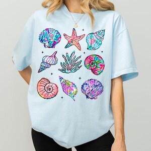 Preppy Seashell Clam Summer Png, Summer Vibes Png, Floral Summer Png ...