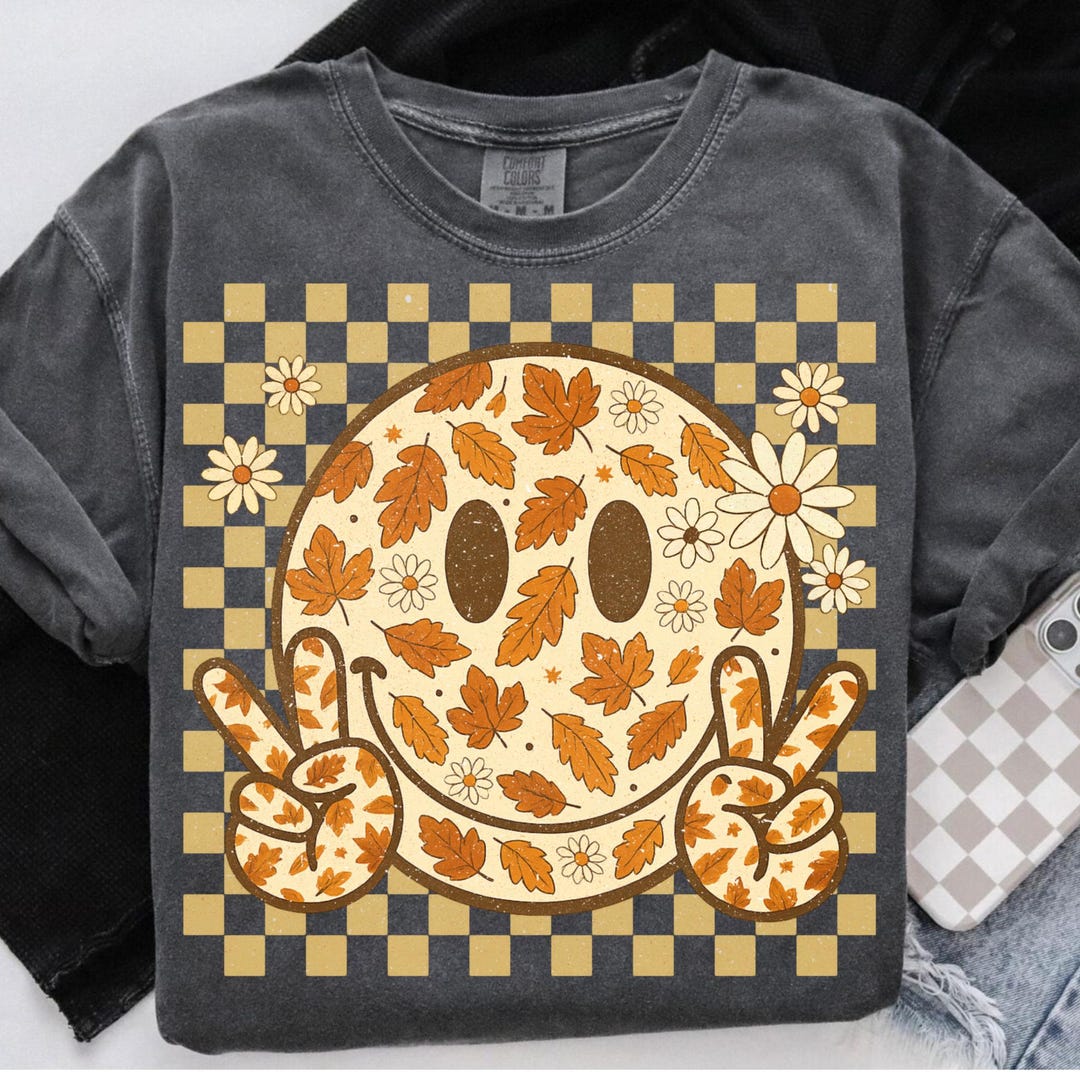 Retro Autumn Smiley Png, Retro Fall Smiley Png, Fall Bow PNG, Fall ...