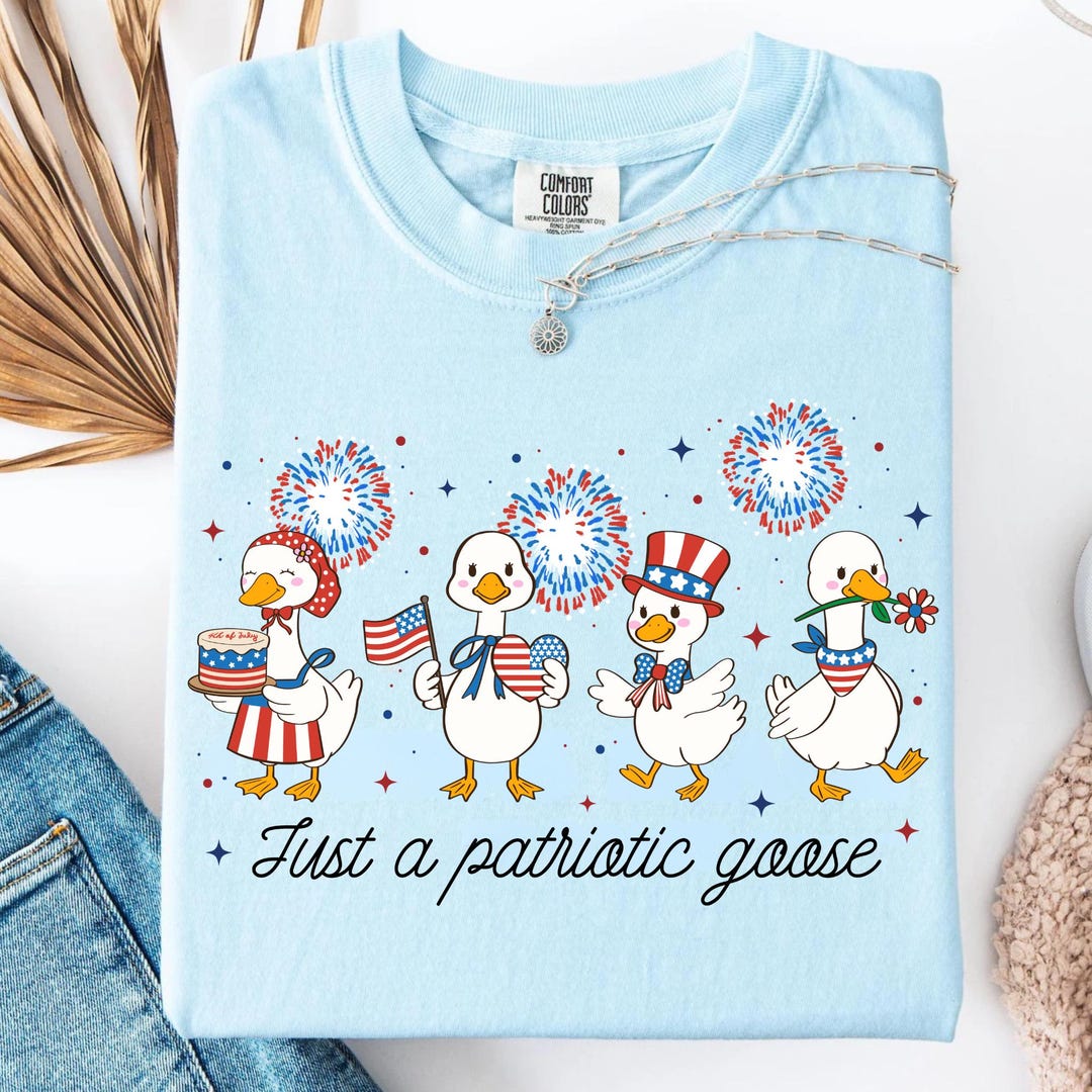 Patriotic Goose PNG, 4th of July Silly Goose Clipart, USA Goose ...