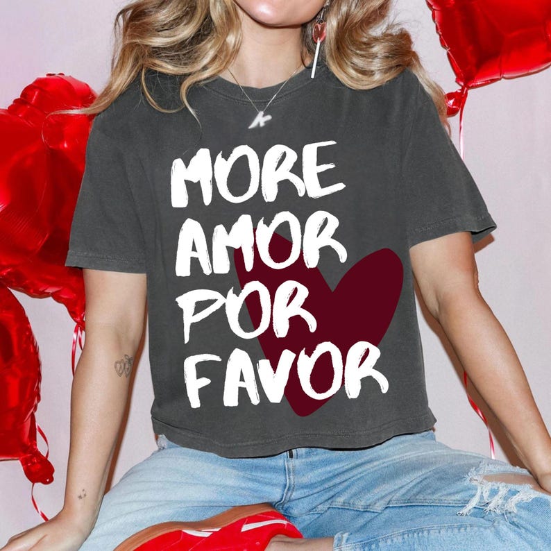 More Amor Por Favor Png, Retro Typography Valentine's Day Sublimation ...