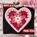 Valentines Day Crochet Yarn Heart Png, Faux Yarn Valentine Day Png ...