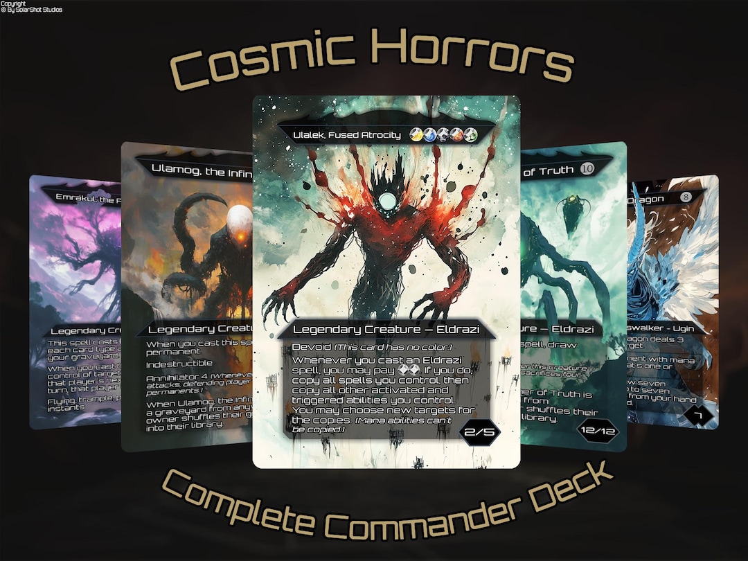 Ulalek, Fused Atrocity MTG Proxy Commander Deck, Custom Watercolor ...