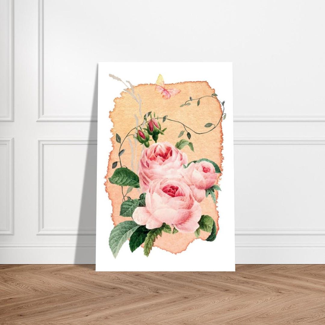 Floral Print Roses, Rose Wall Art, Flower Wall Art, Nature Prints, Pink ...