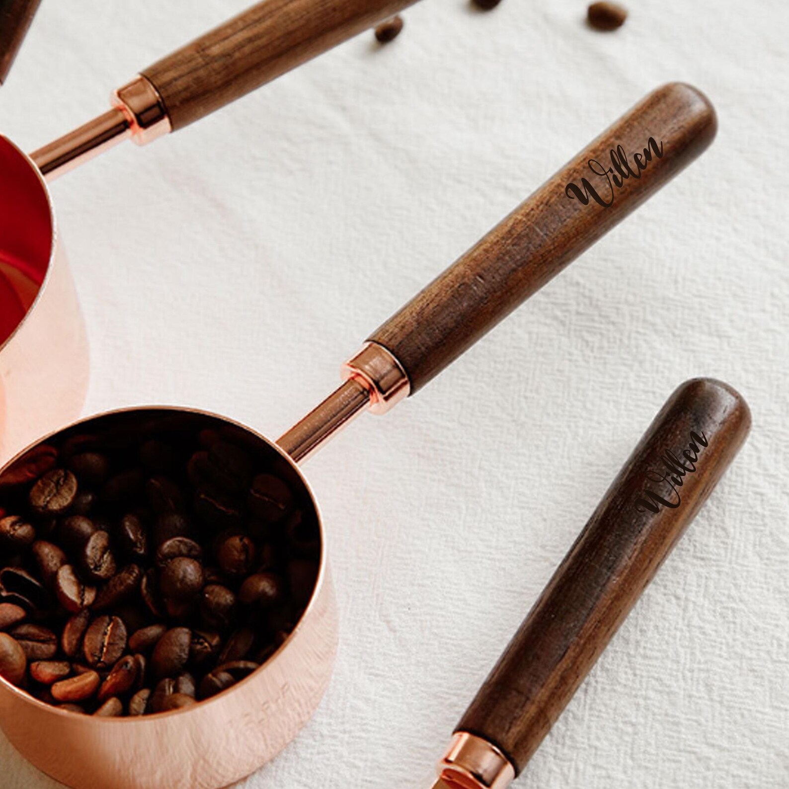 Personalized Wooden Measuring Cups Set,engraved Measuring Spoons,baking ... Personalized Wooden Measuring Cups Set,engraved Measuring Spoons,baking ...