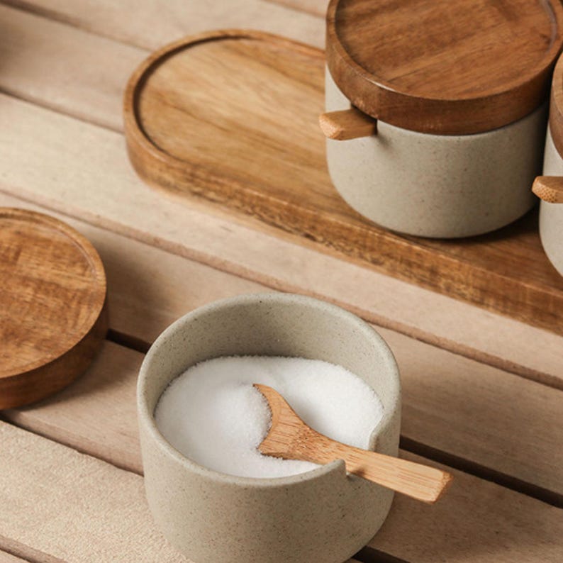 Personalized Practical Salt Box With Lid, Engraved Initial Salt Box ...