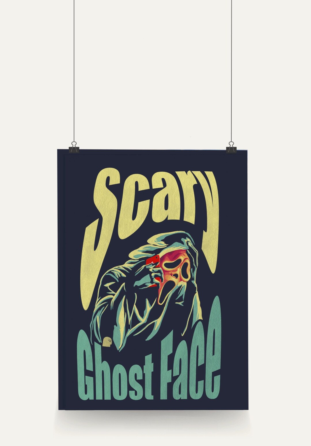 Poster Scary Ghostface, Headburstdesign, Scream, Ghostface, Wallpaper Film, Poster Movie, Art ...