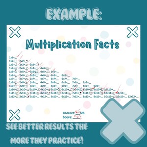 Weekly Multiplication Facts Practice Worksheet - Reusable Printable PDF ...
