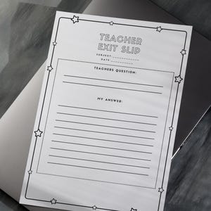 Printable Exit Slips, Reflection Worksheets for Classrooms, Instant ...