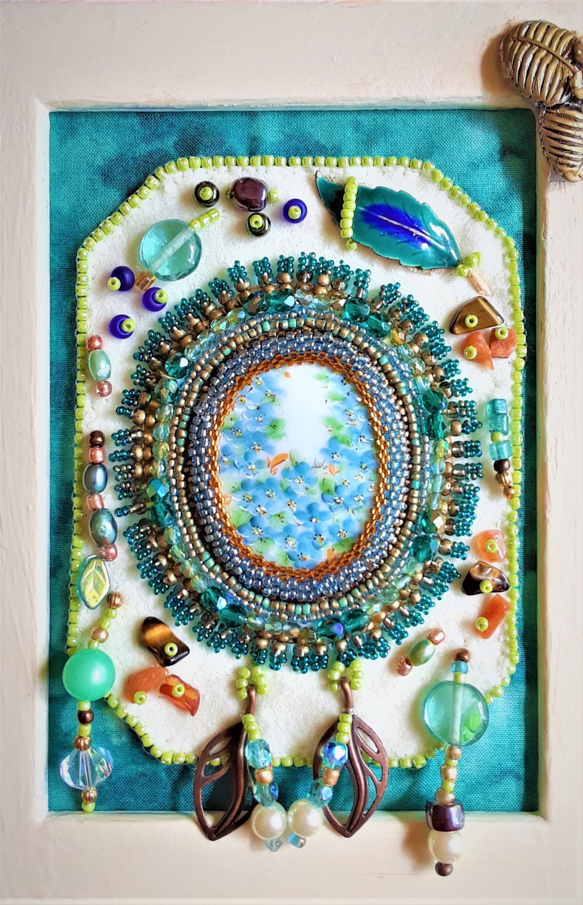 Vintage Jewelry Bead Art Framed Mix Media Unique Gift - Etsy Canada