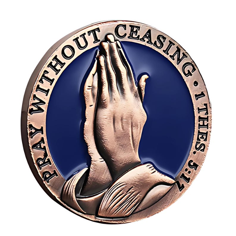 Inspirational Lord's Prayer Coin Christian Keepsake,praying Hands Faith ...