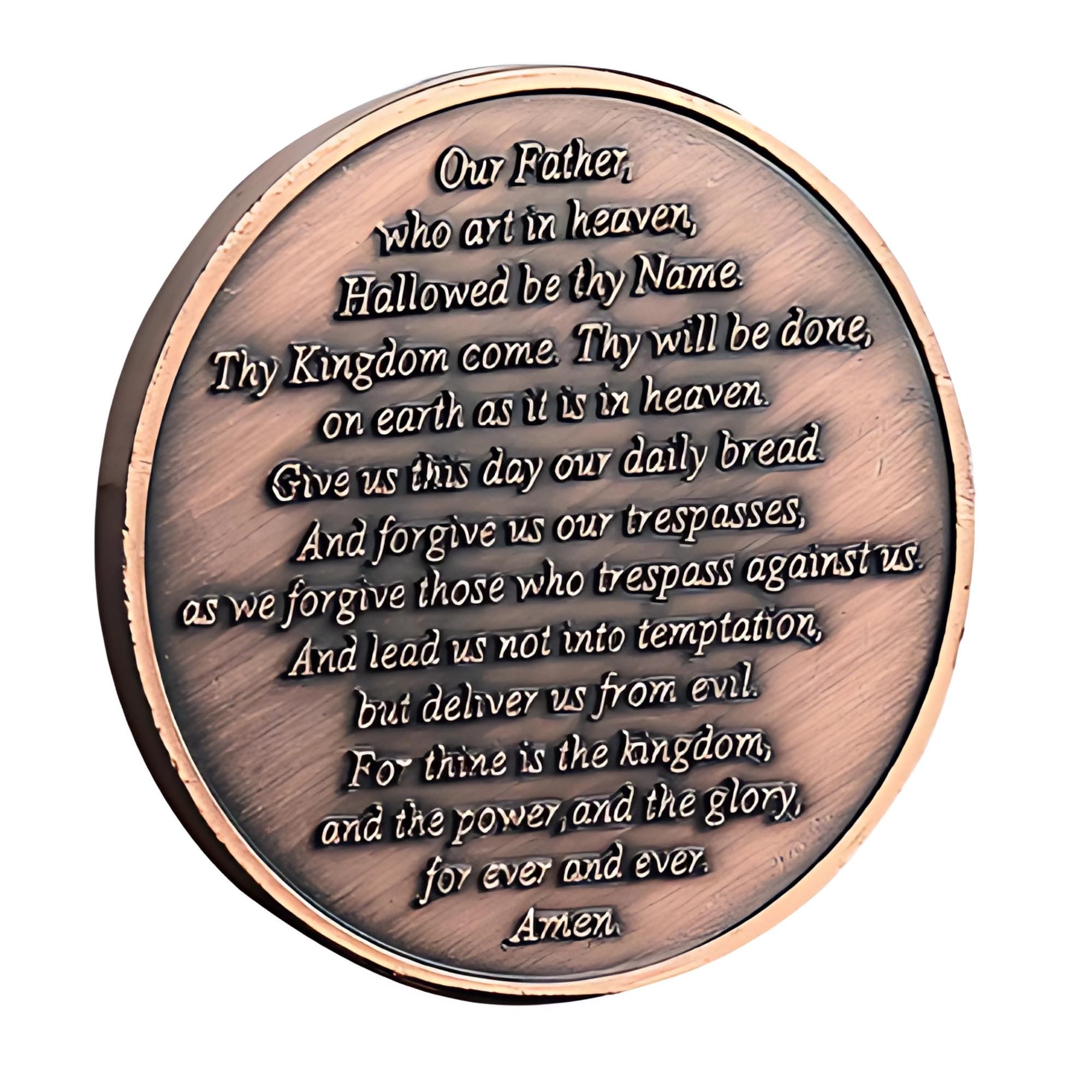 Inspirational Lord's Prayer Coin Christian Keepsake,praying Hands Faith ...