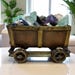 Handmade Copper & Brass Miniature Mine Cart With Natural Crystals - Etsy