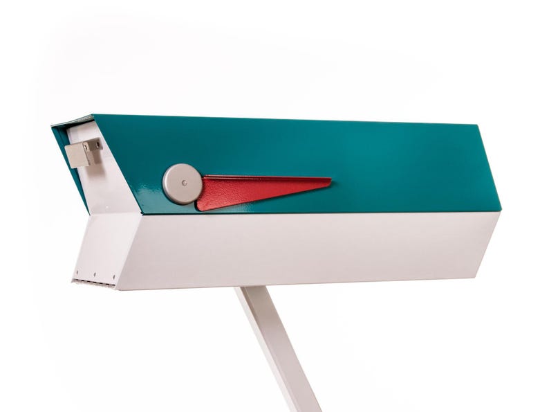 Mid-century Modern Mailbox: Custom Retro Colors, Post Mounted - Etsy