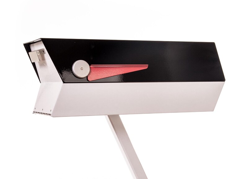 Classic Black/white Mid-century Modern Mailbox — the Original Vintage ...