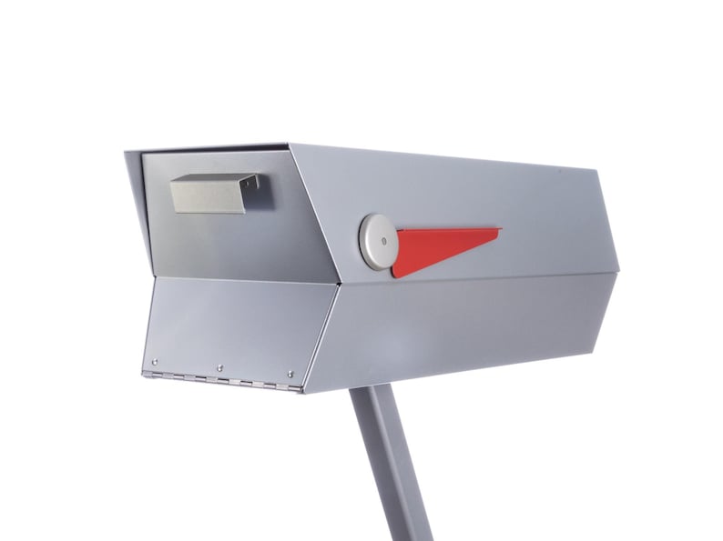 Mid-century Modern Mailbox: Retro Colors, Post Mounted (monochrome ...