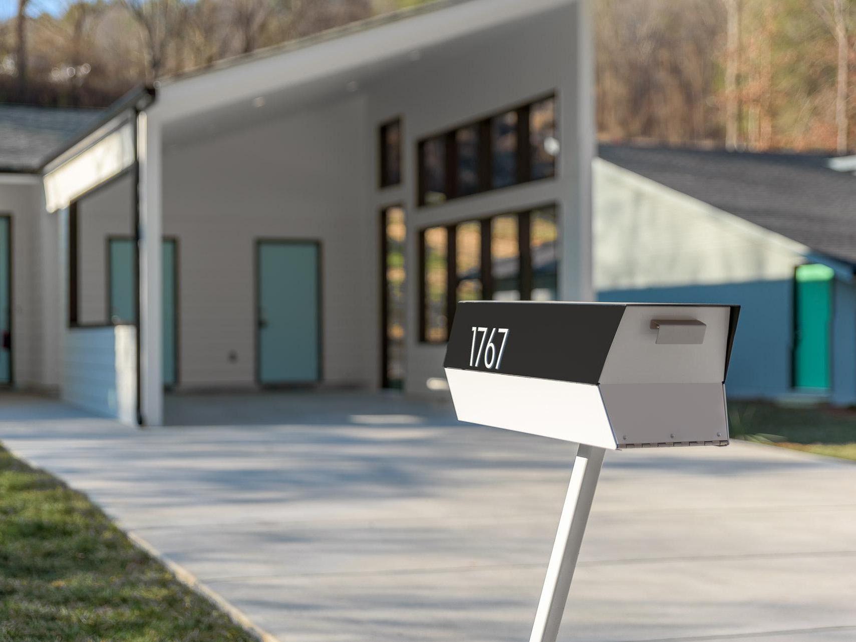 Classic Black/white Mid-century Modern Mailbox — the Original Vintage ...