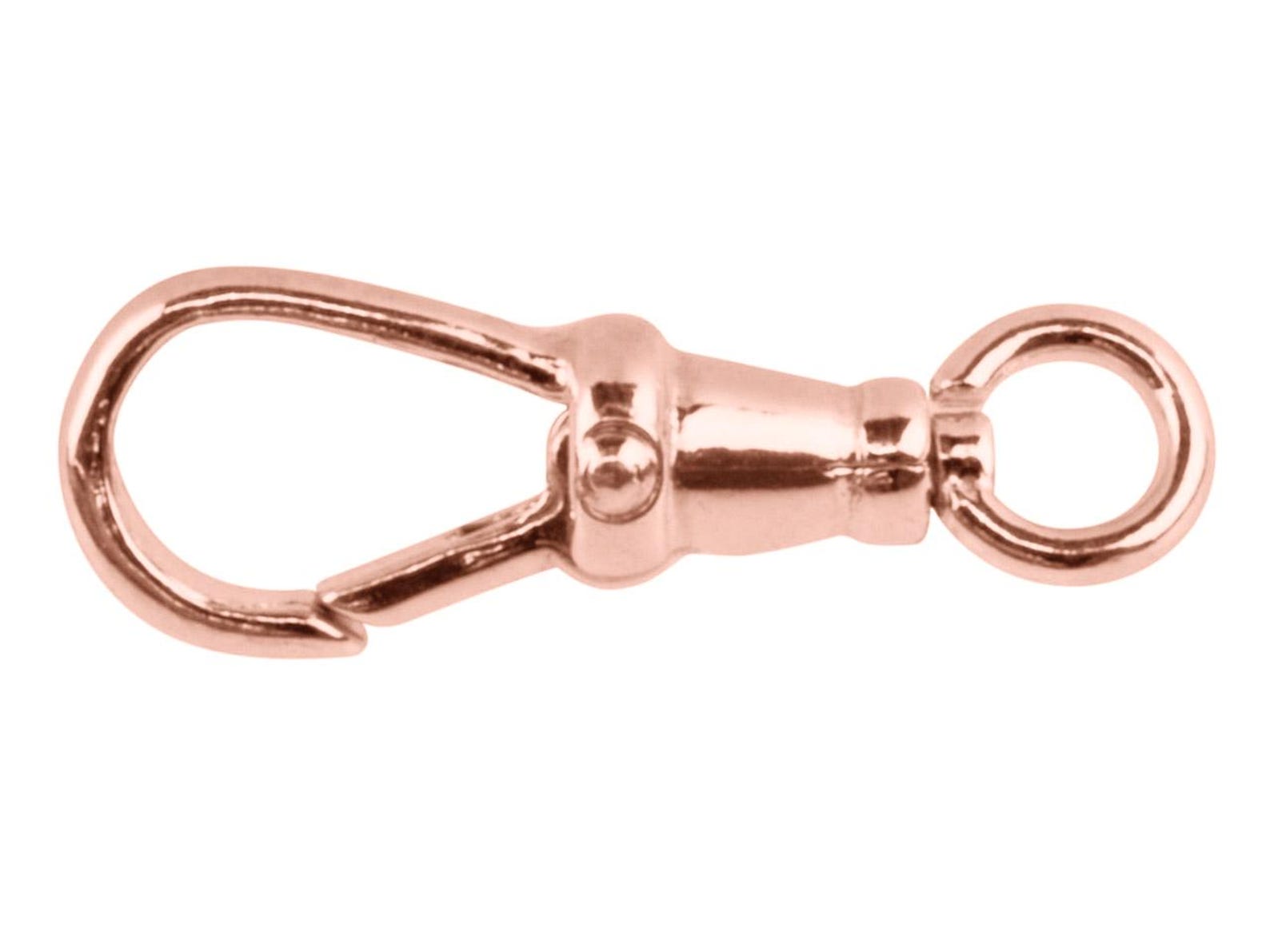 9ct Gold / 925 Sterling Silver Albert Swivel Clasp Open Ring for Heavy ...