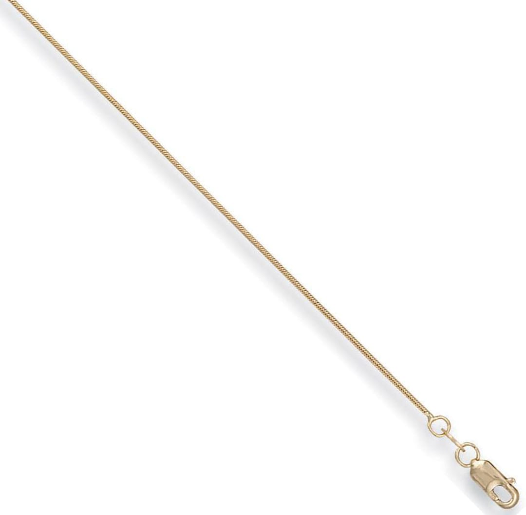 9ct Gold Snake Chain Necklace All Lengths - Etsy