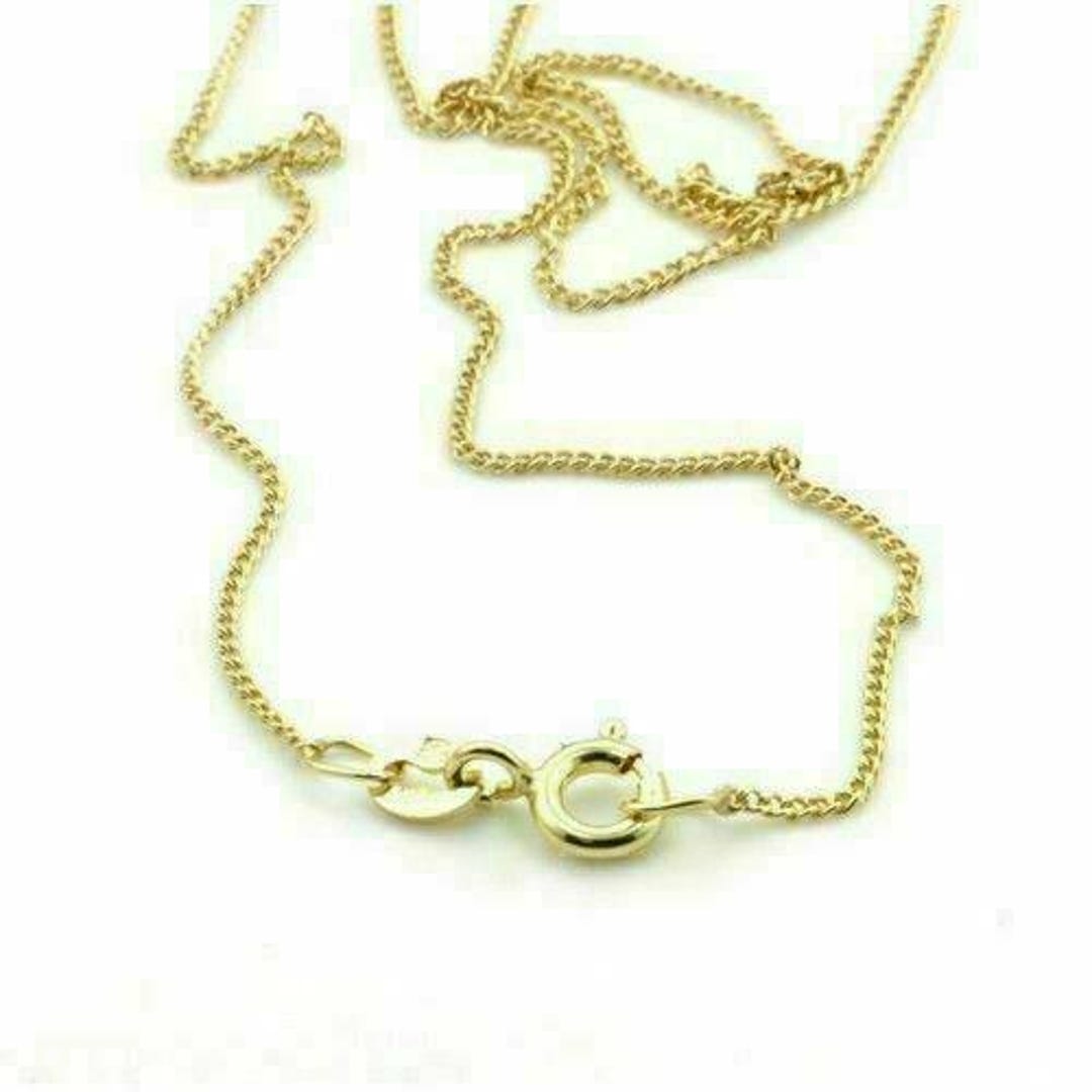9ct Gold Chain Necklace Various Styles and Lengths - Etsy
