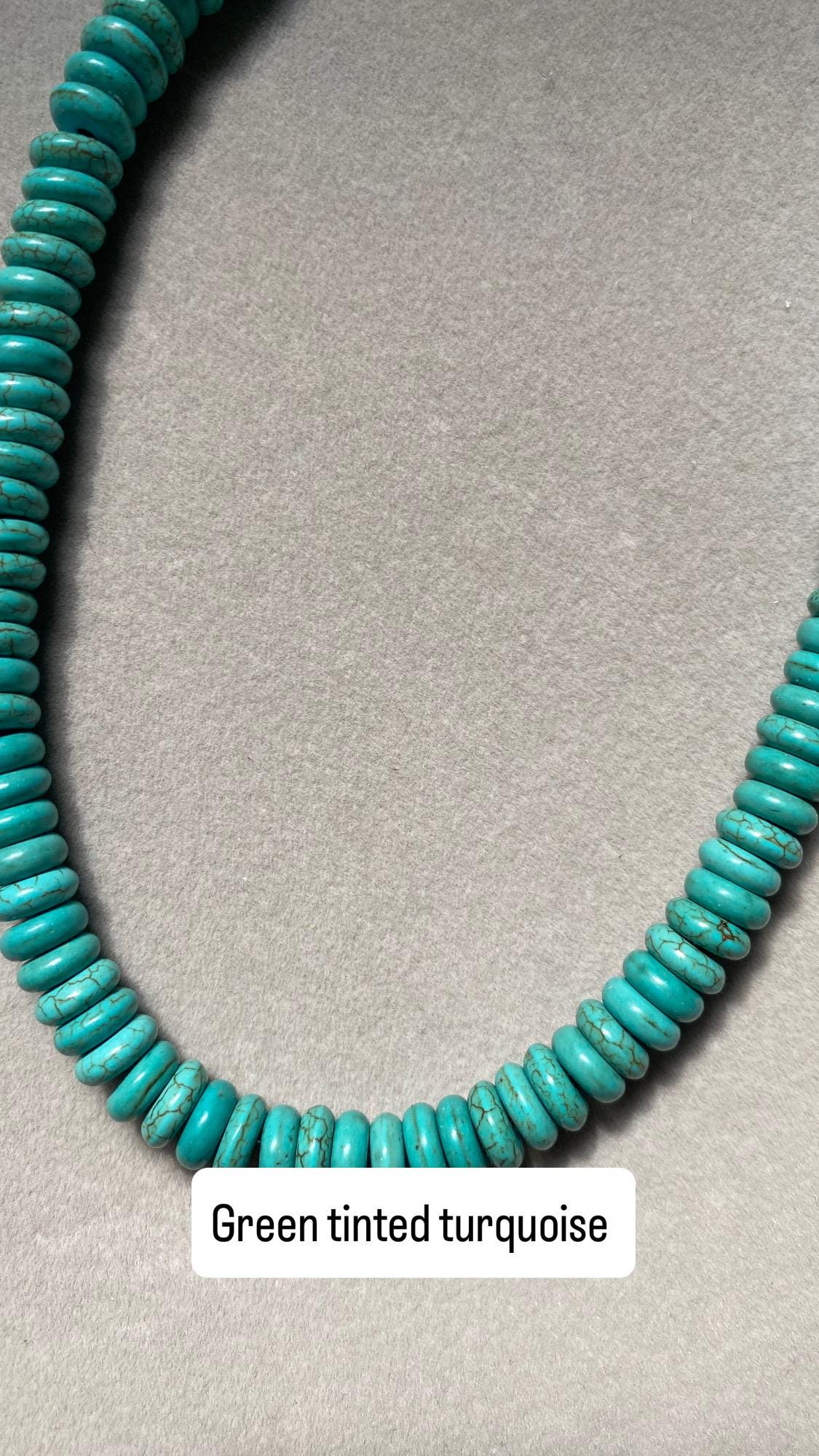 Adjustable Turquoise Colored Gemstone Necklace | Smooth Turquoise ...