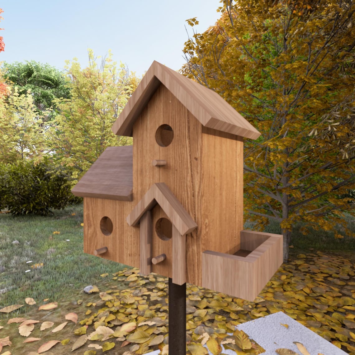 DIY Birdhouse Plans, Simple Build Plans for Birdhouse and Birdfeeder ...