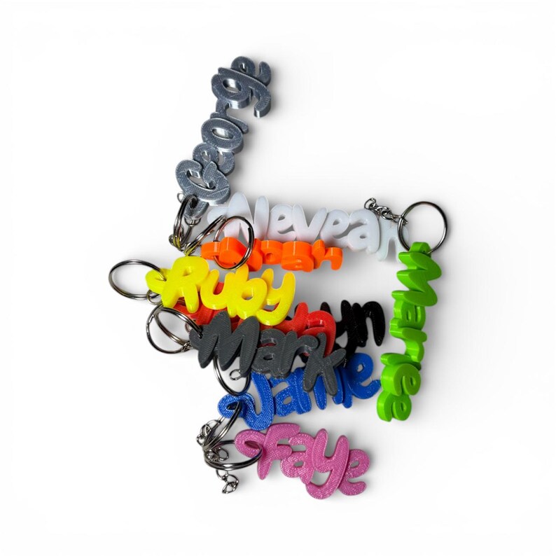 Personalised 3D Printed Name Keychain – Custom Name Keyring - Etsy