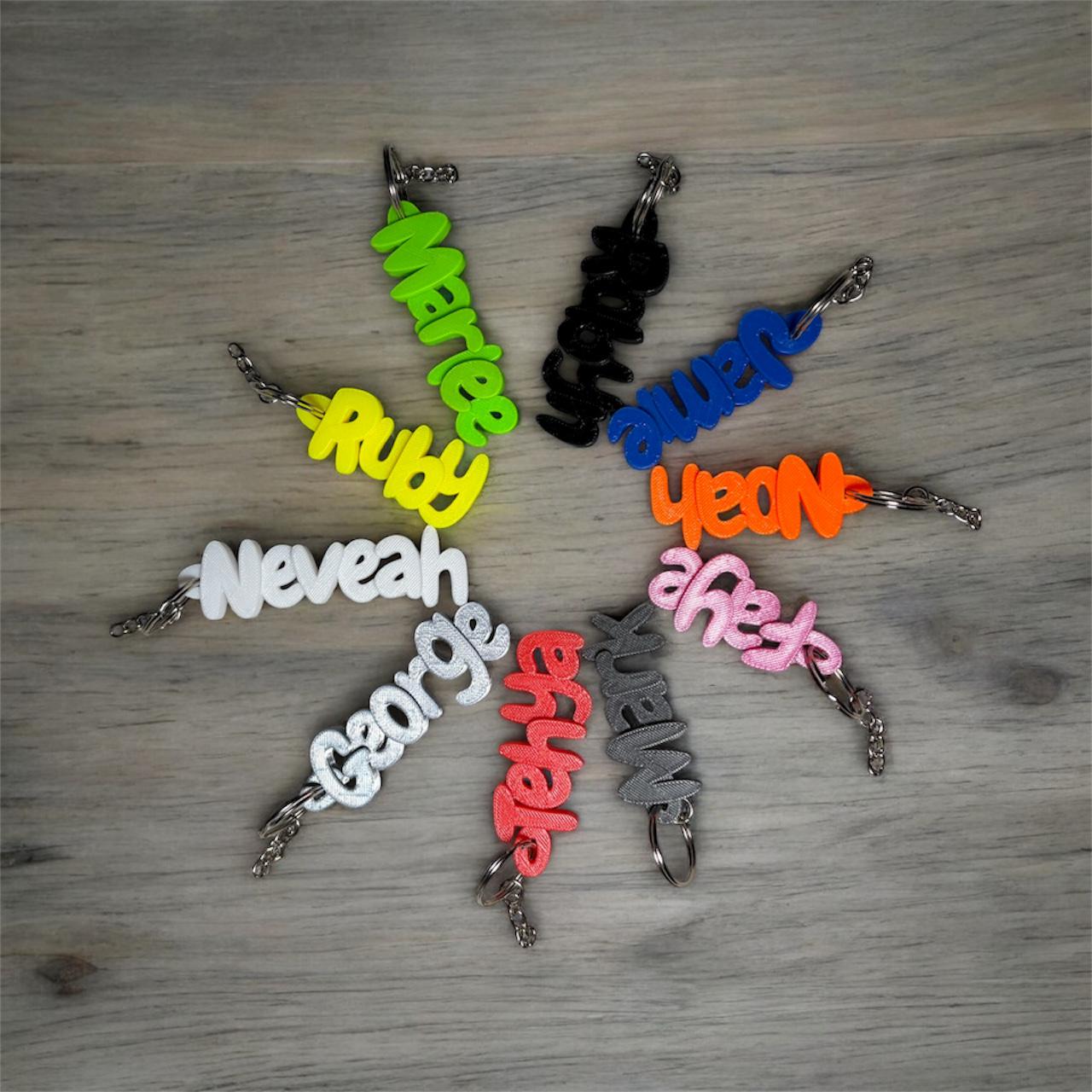 Personalised 3D Printed Name Keychain – Custom Name Keyring - Etsy