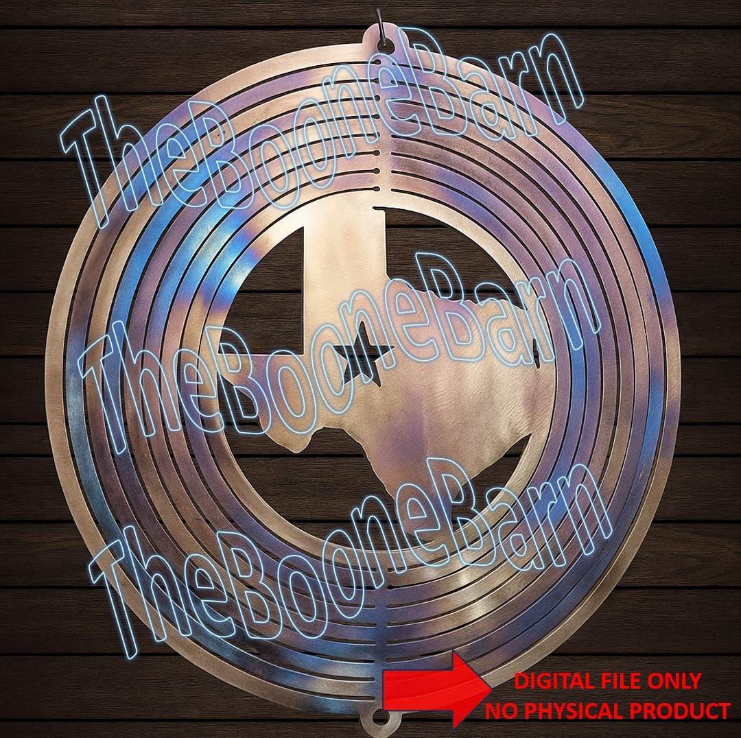 Texas Wind Spinner Cut Files: CNC Plasma Laser SVG DXF (digital ...