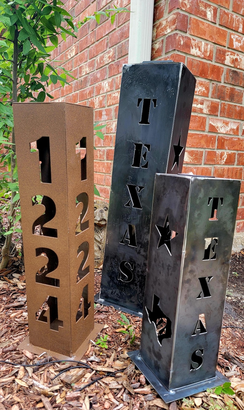 Address Lantern, Luminary, CNC Plasma Cut, Customizable 18", 24" or 30 ...