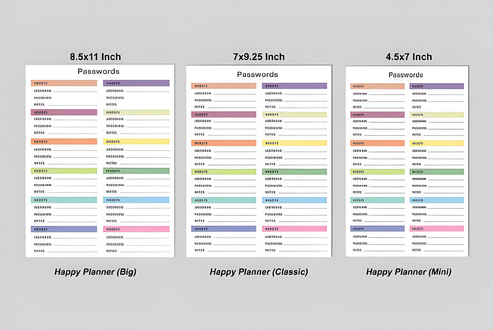Password Tracker and Keeper Printable Password Organizer Digital ...