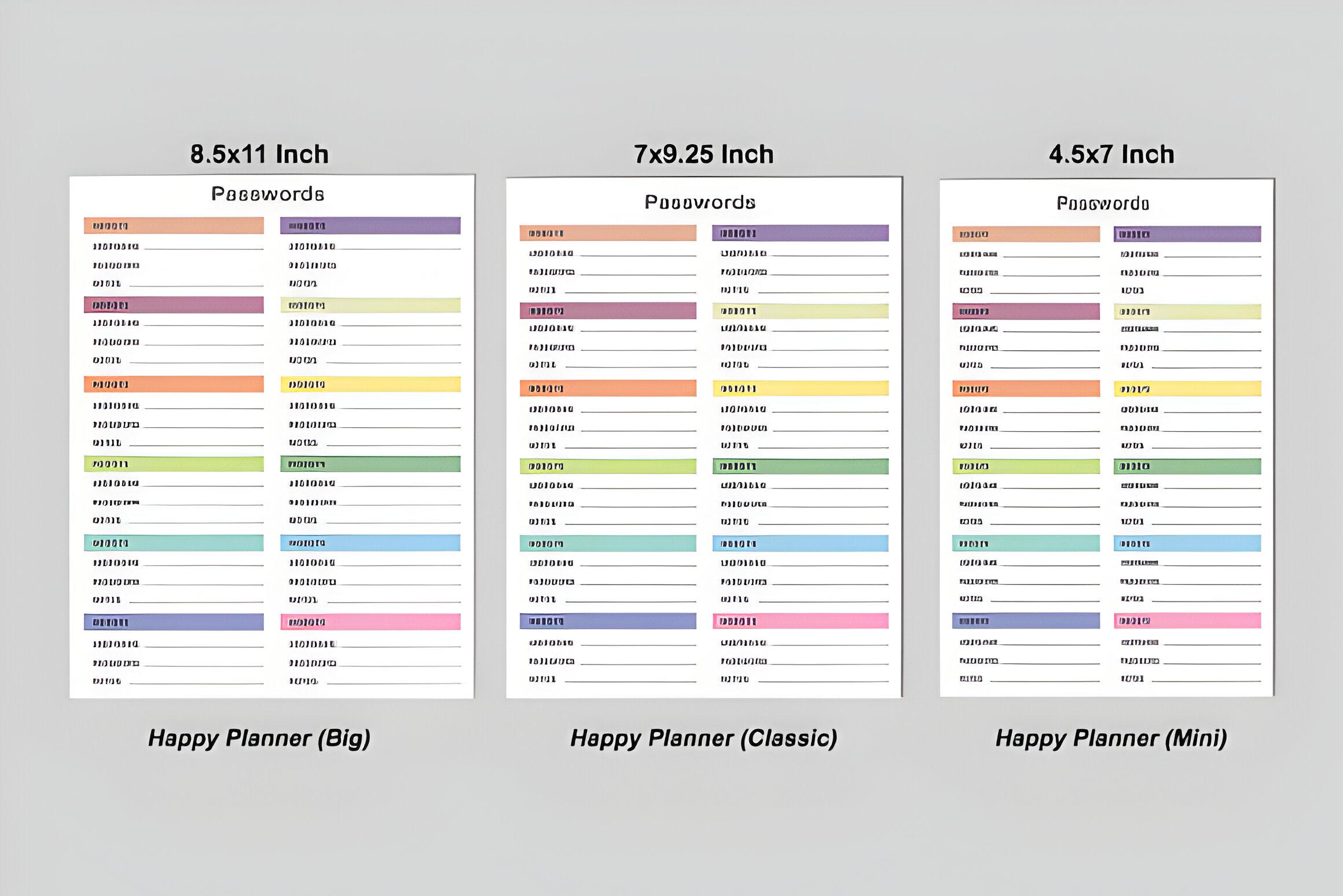 Password Tracker and Keeper Printable Password Organizer Digital ...