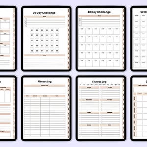 2025 Fitness Planner Canva Template, Editable KDP Wellness Planner ...