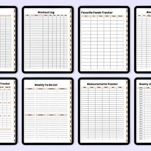 2025 Fitness Planner Canva Template, Editable KDP Wellness Planner ...