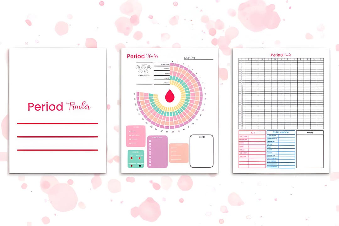 Period Tracker Journal Printable Menstrual Cycle Log, Monthly Tracker ...