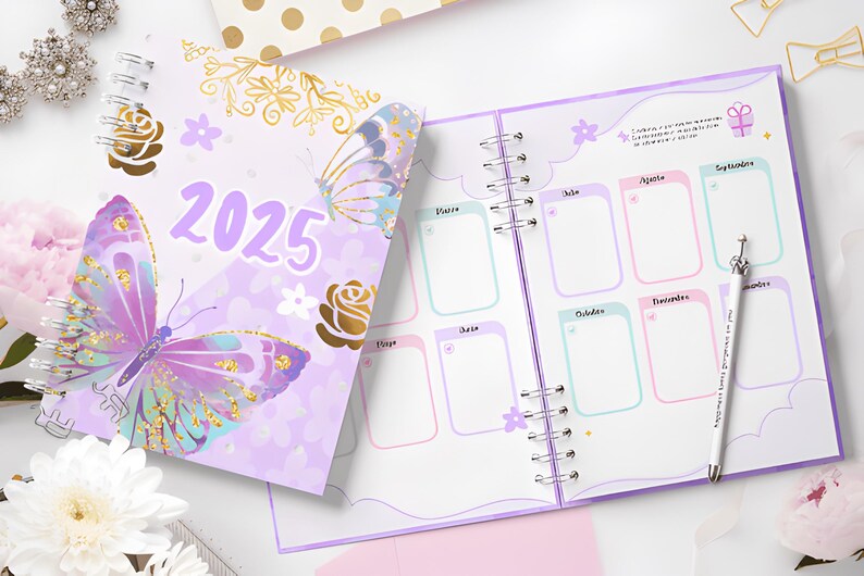 Printable 2025 Planner, Customizable Digital Agenda, Editable Daily ...