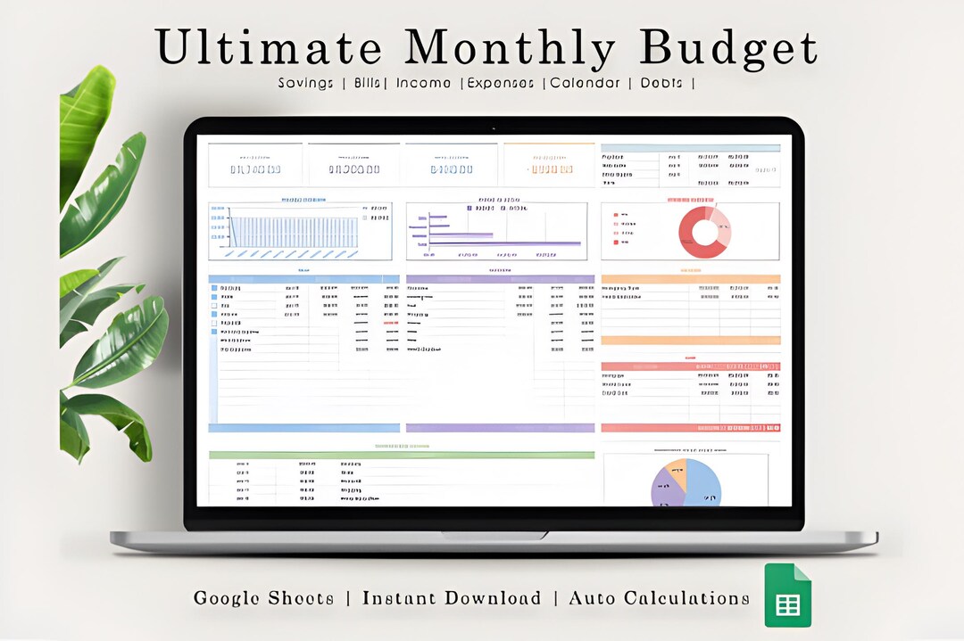 All-in-one Google Sheets Budget Template Financial Planning, Savings ...