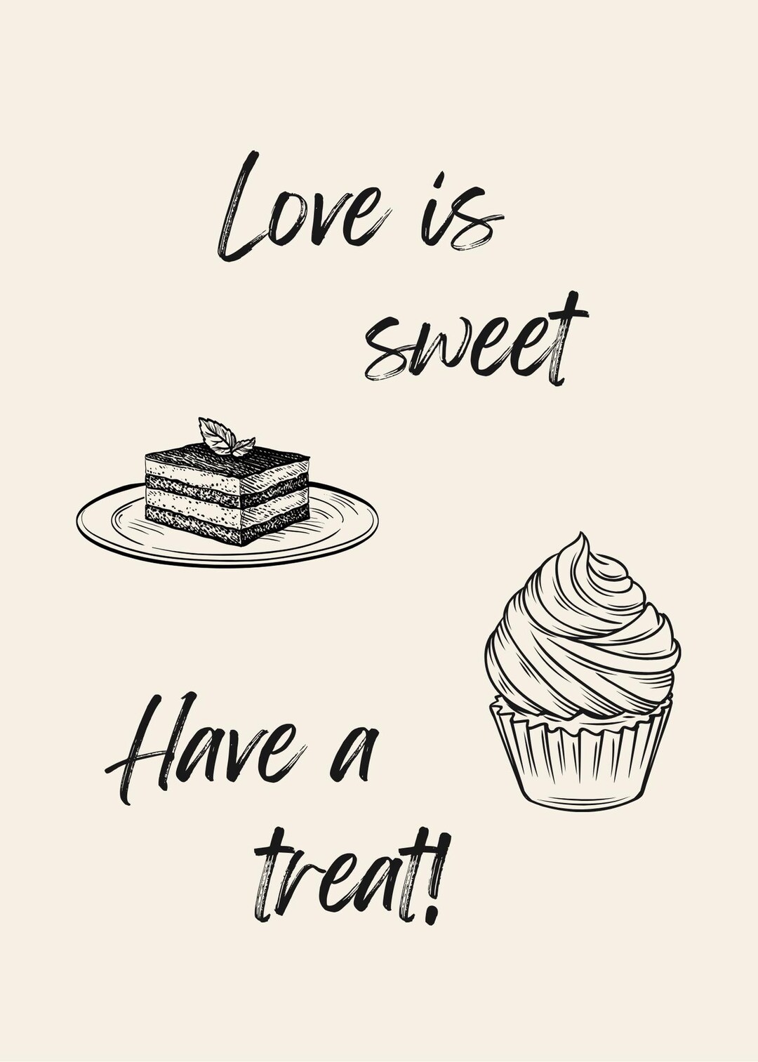 Love is Sweet, Have a Treat! -printable Wedding Signage, Dessert Sign ...