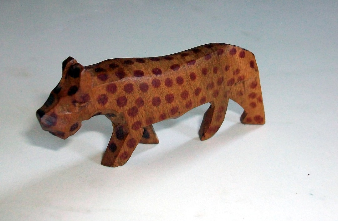 Leopard Wood Carving Figurine - Etsy