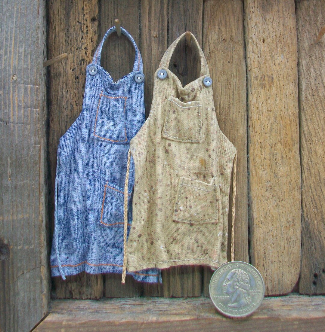 Pair of Mini Work Aprons 1:12 Scale - Etsy