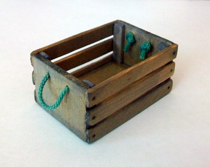 Miniature Crate With Rope Handles 1 Inch Dollhouse Scale - Etsy