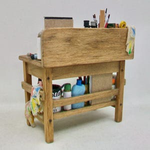 Miniature Art Studio Bench 1:12 Scale - Etsy