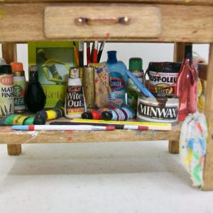 Miniature Art Studio Bench 1:12 Scale - Etsy