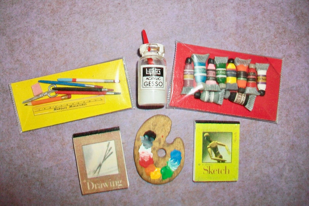 Miniature Art Supplies 1:12 Scale - Etsy