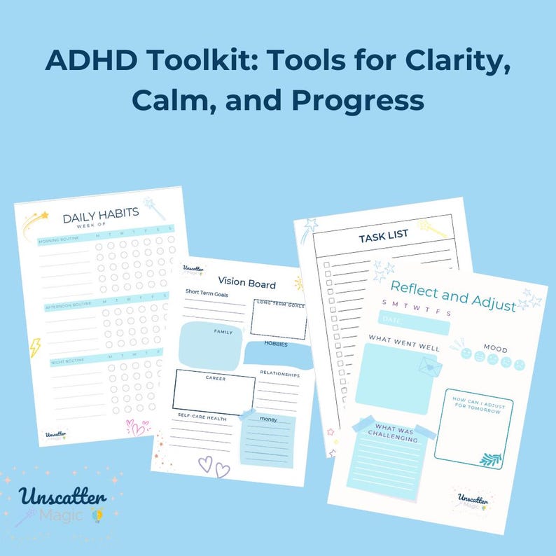 ADHD Toolkit – Printable Digital ADHD Productivity Toolkit, Focus ...