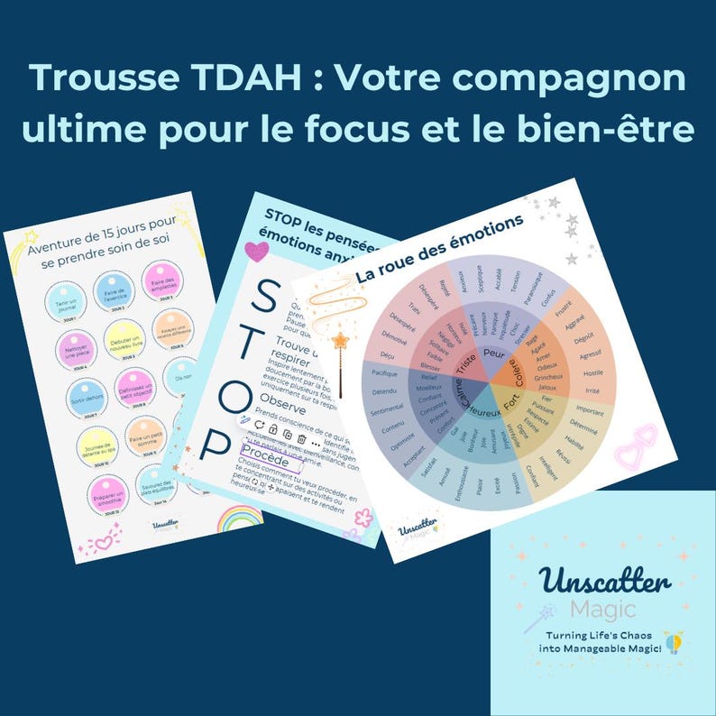Boite à Outils TDAH Imprimable Pour La Productivité Avec TDAH ...