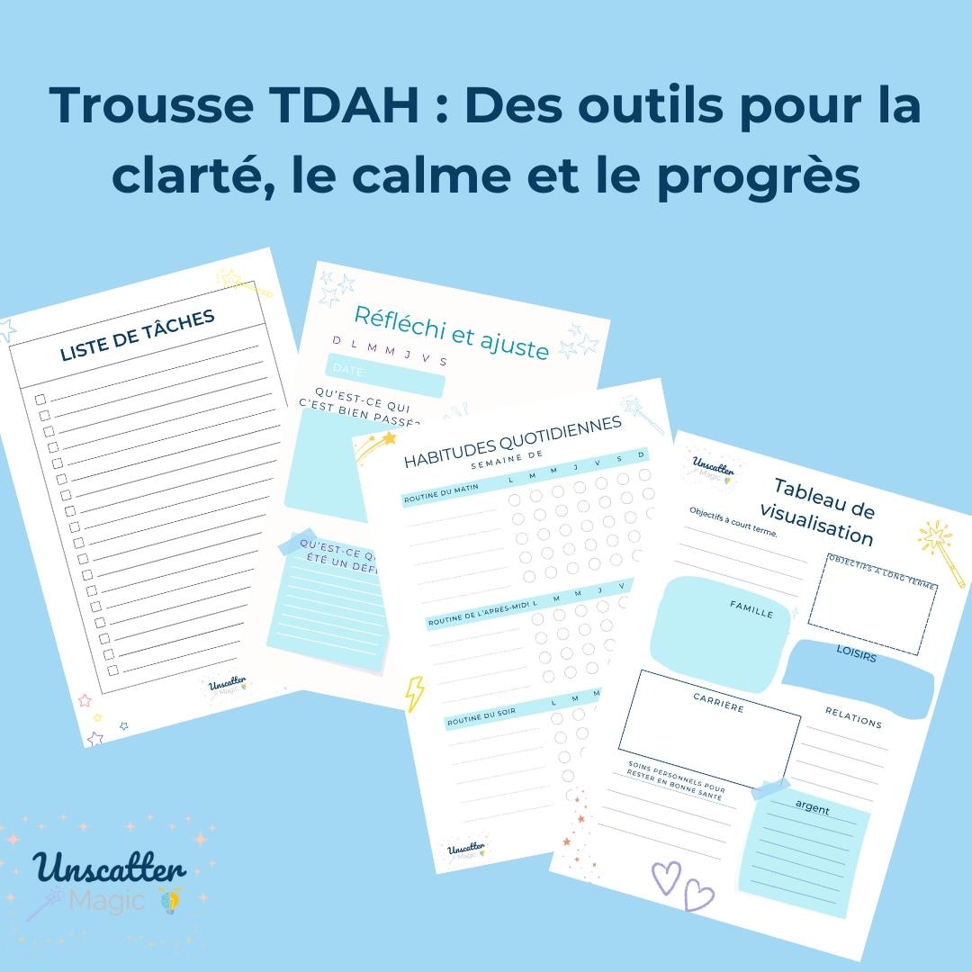 Boite à Outils TDAH Imprimable Pour La Productivité Avec TDAH ...