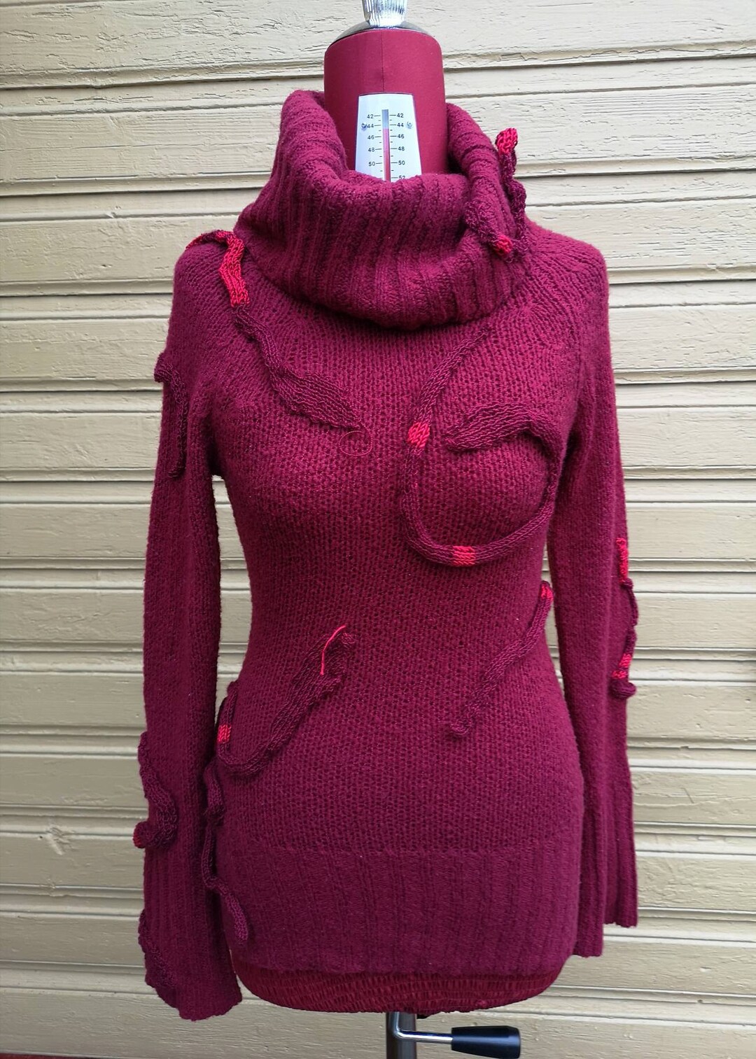 One-of-a-kind Handcrafted Snake Pullover Futuristic Shamanic Jumper for ...