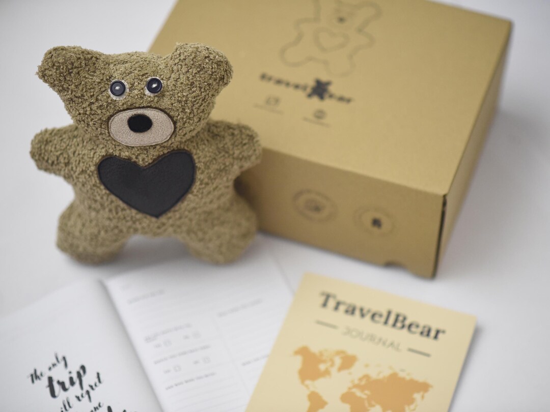Travelbear: Upcycled Teddy Bear & Travel Journal - Best Gift for ...